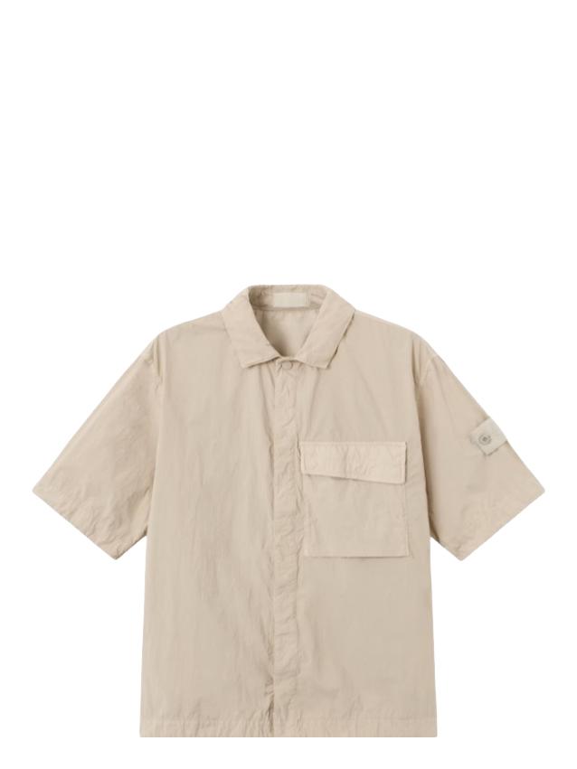 STONE ISLAND Comfort-fit short-sleeve shirt with chest pocket